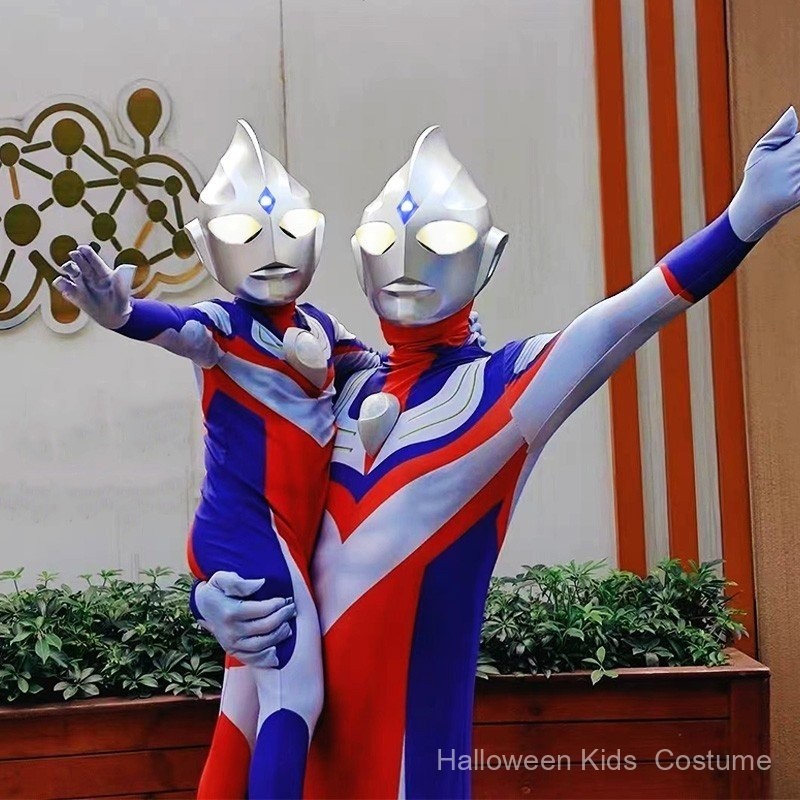 Children's Halloween Costume cosplay Role Play Ultraman Tiga Clothes ...