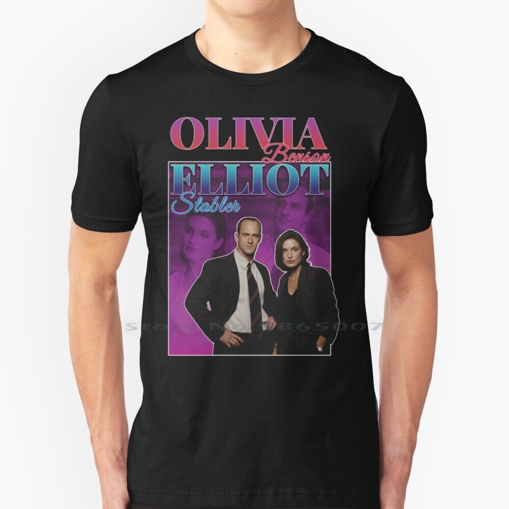 Olivia Benson & Elliot Stabler 90s Inspired Vintage Homage T Shirt 100% ...