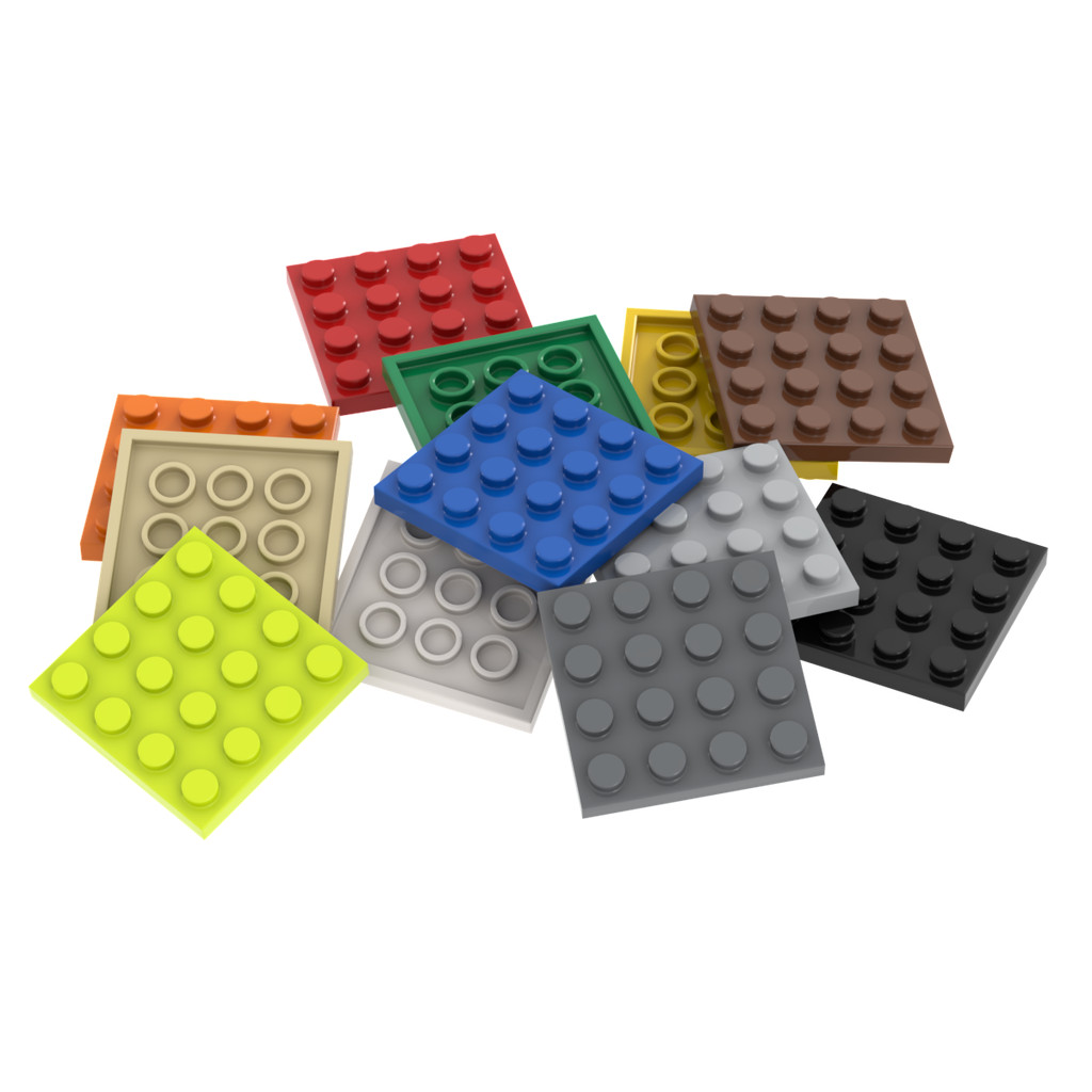 12PCS MOC Small Particle Plate Classic Building Blocks 4x4 Pieces Base ...