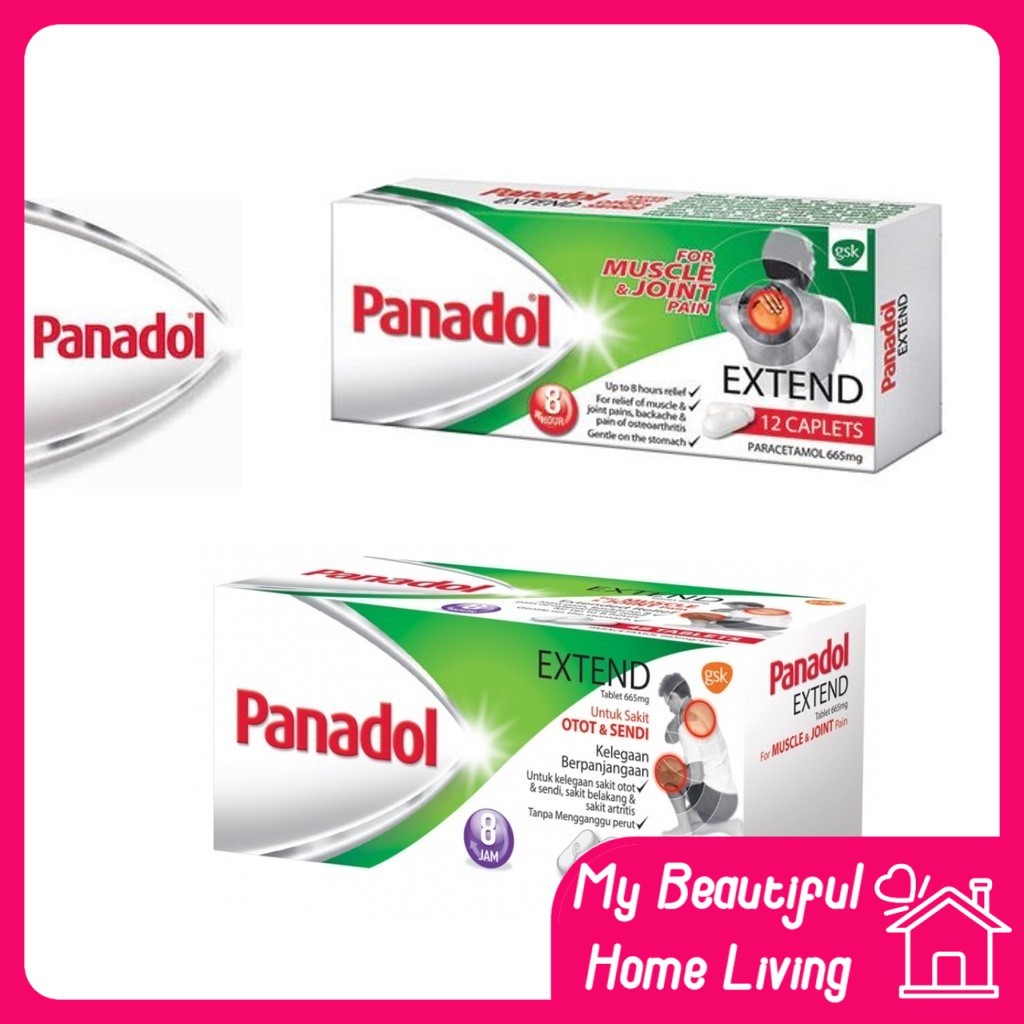 (12 & 48 TABLETS) Panadol Extend for Muscle and Joint Pain Relief ...
