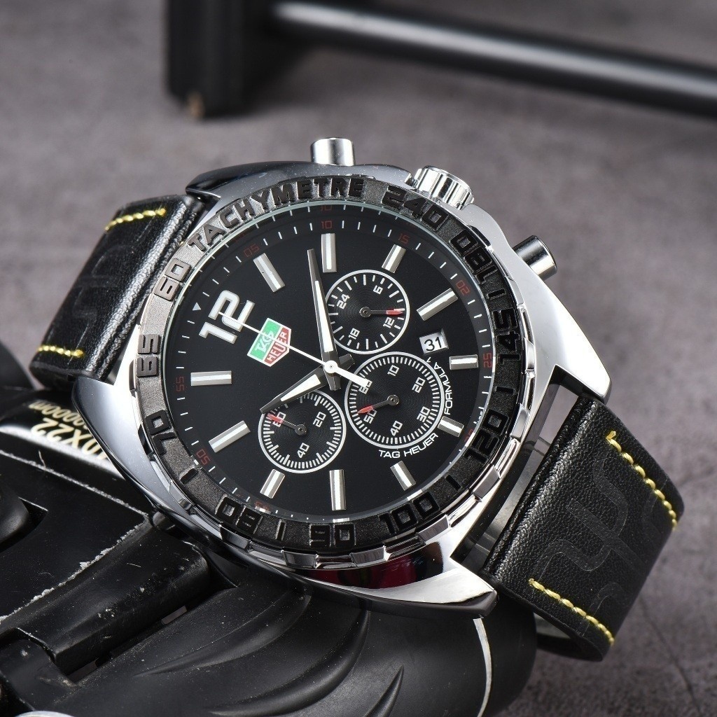 TAG HEUER Movement Quartz Three Eyes Six Hands Stainless Steel Box ...