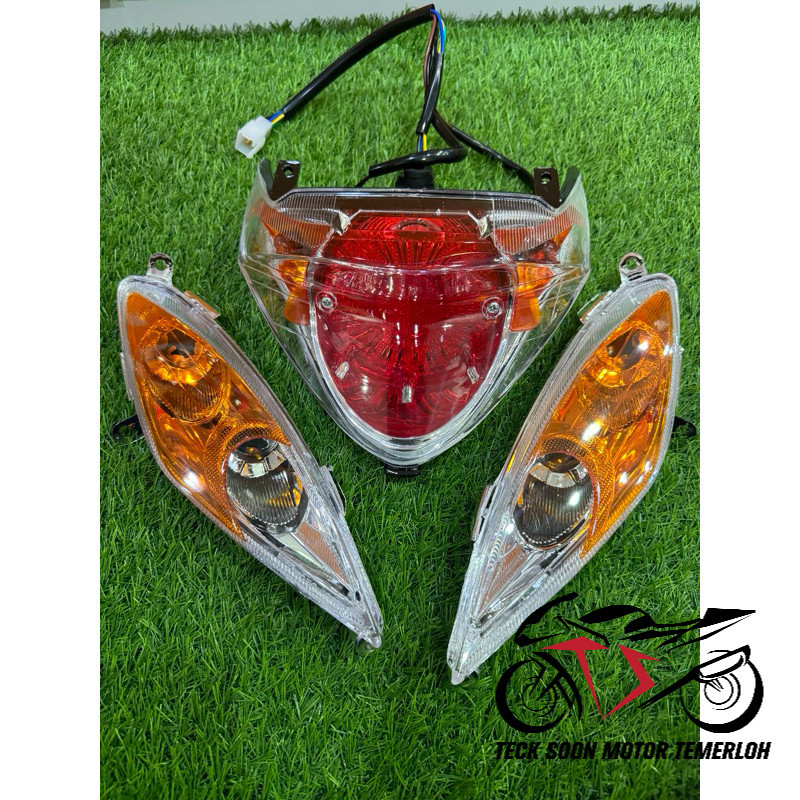 NEW VIETNAM SPECIAL EDITION COMBO SET LC135 V1 FRONT SIGNAL / TAIL LAMP ASSY LAMPU BELAKANG OREN ...