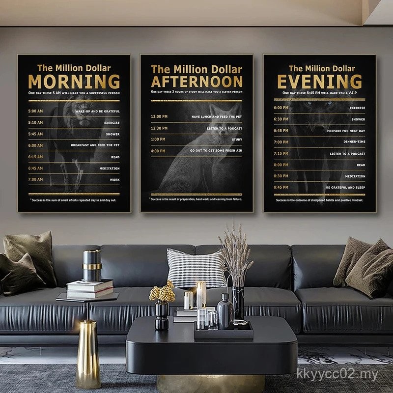 The Million Dollar Plan Motivational Posters Prints HD Canvas Paintings ...