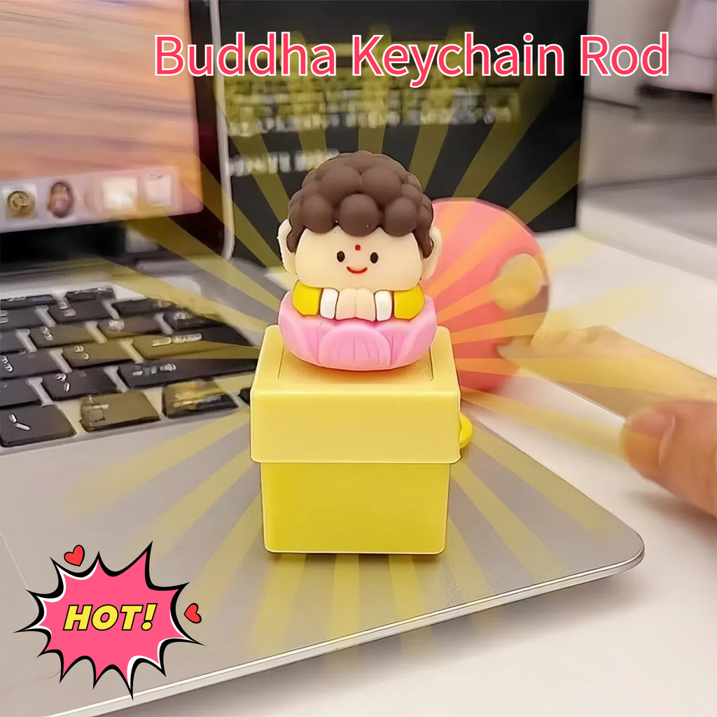 Buddha Keychain Rod With Sound Light Black Myth Wukong Cute Cartoon ...