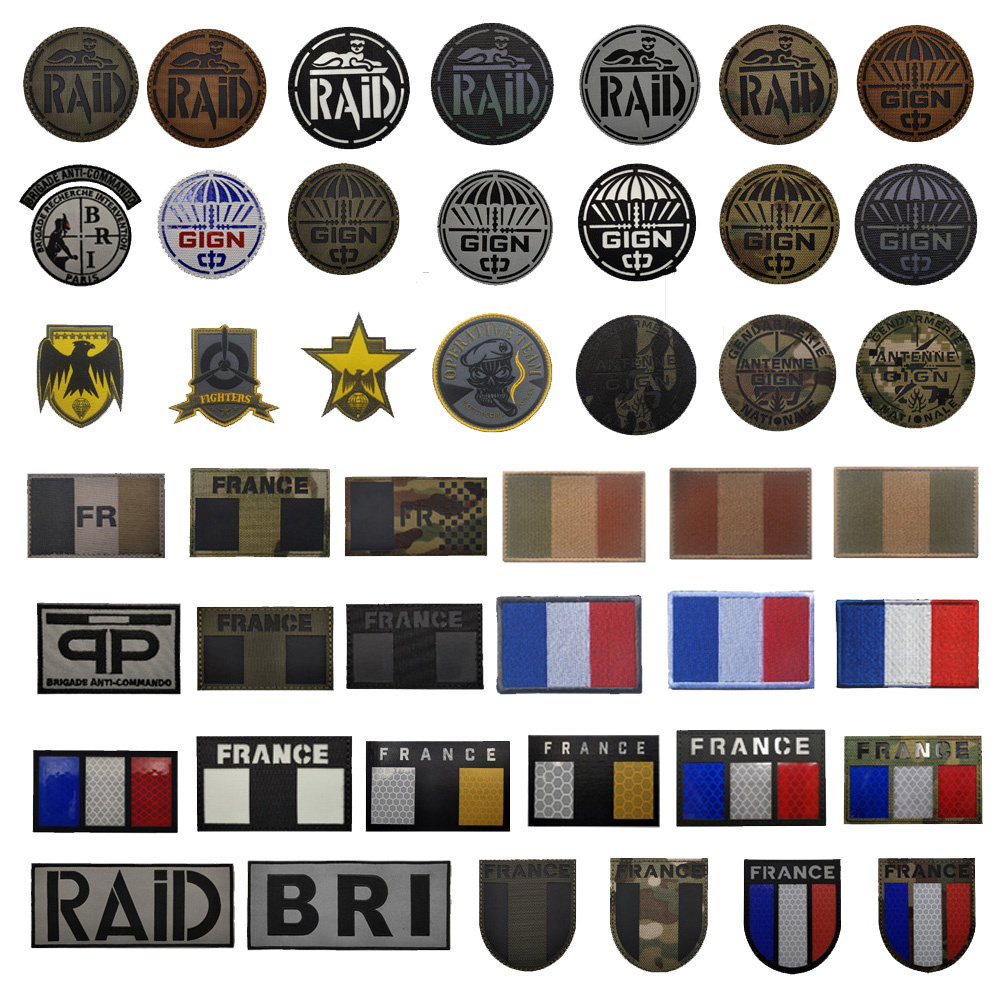Outdoor Bag Accessories FRANCE French Flag Infrared IR Badge Patch ...