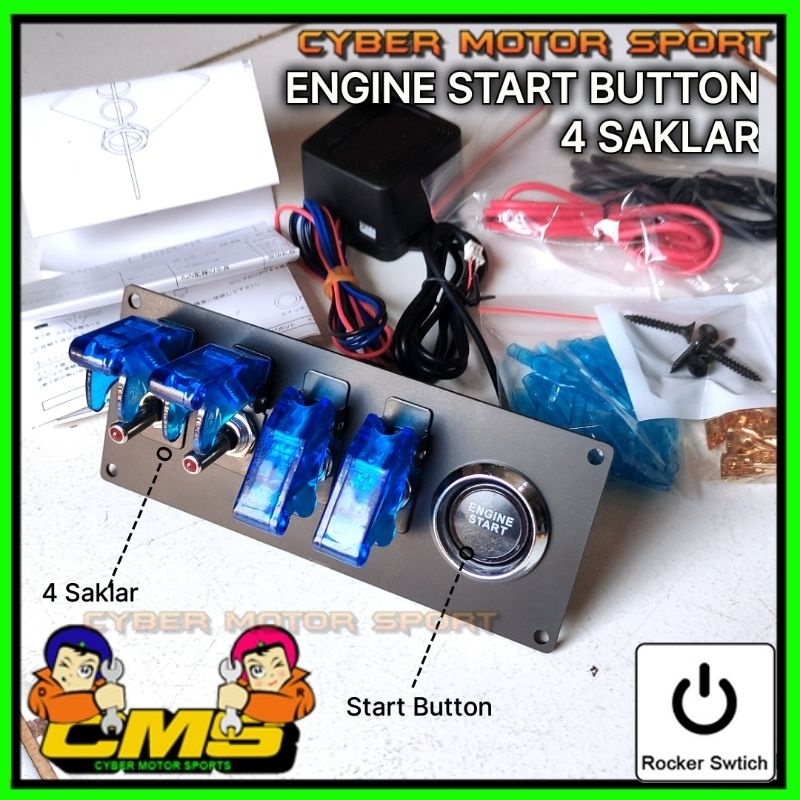 TOMBOL Engine start universal ignition switch start button black ...