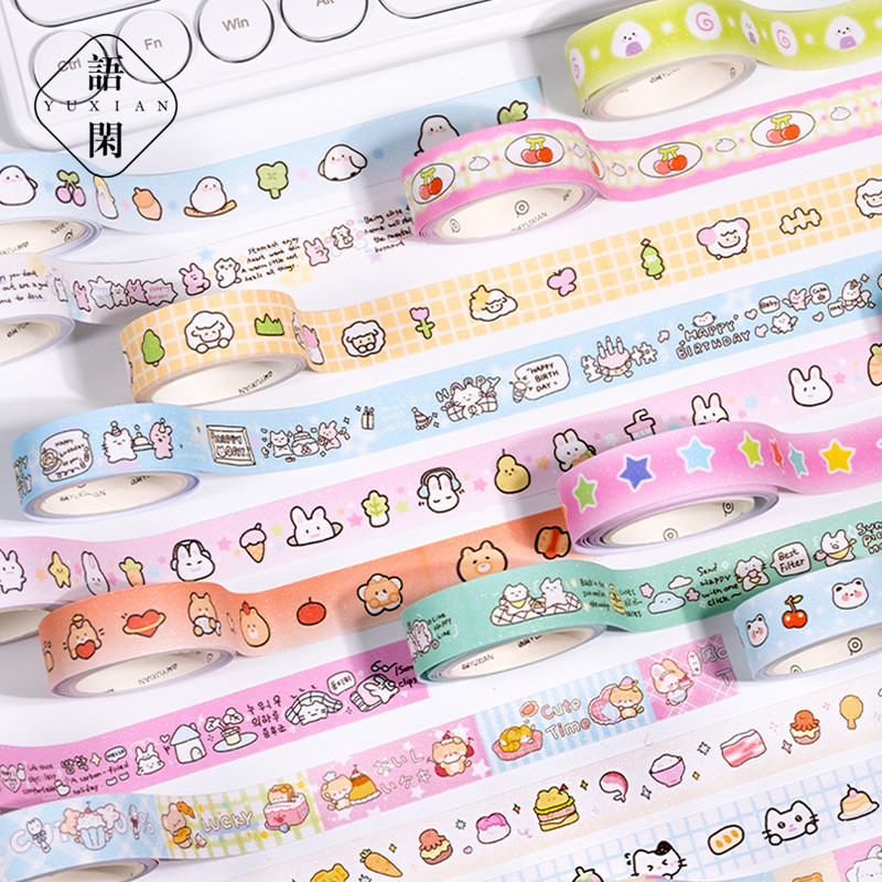 Fine Flash Tape Set Munchkin Carry On Series Cute Hand-painted Graffiti ...