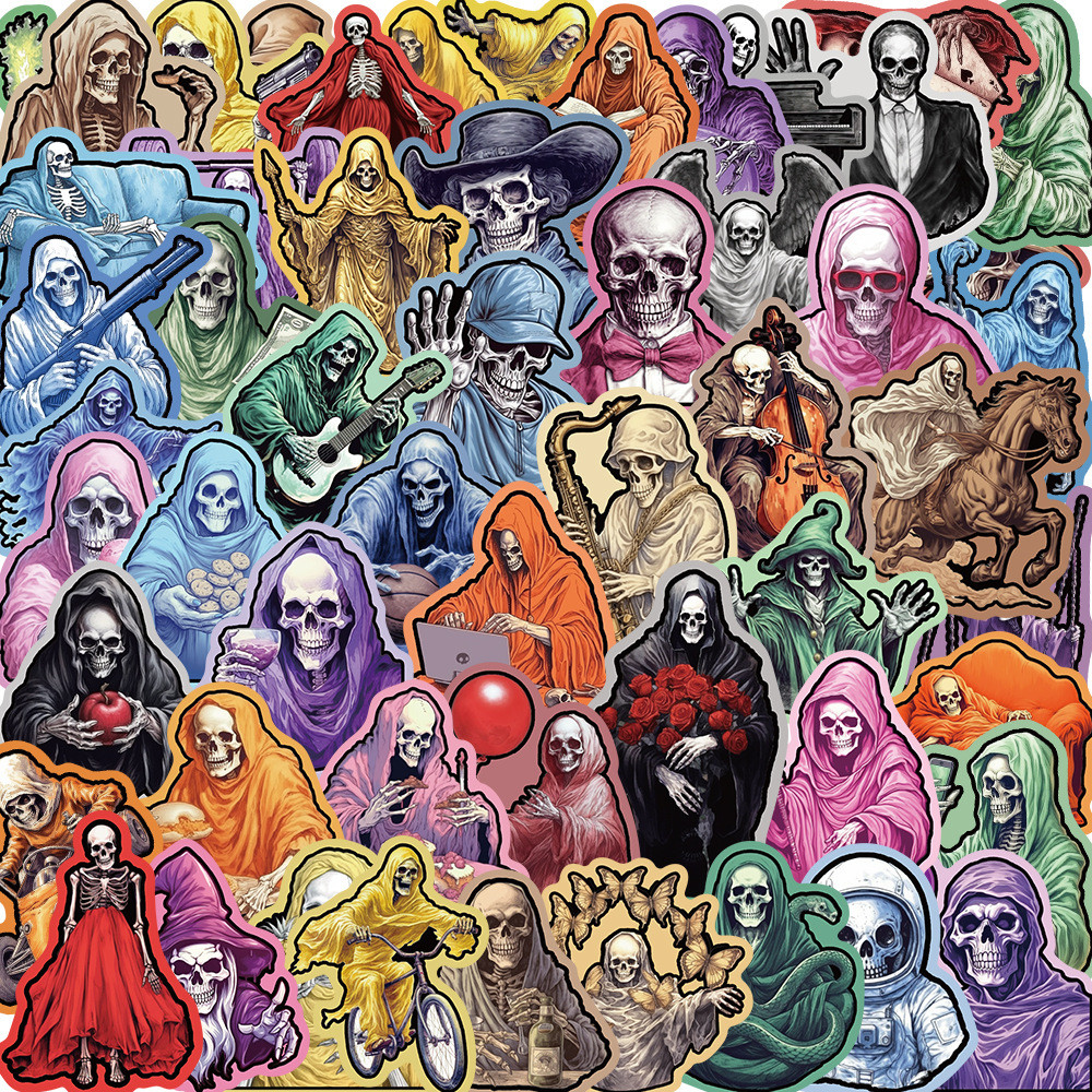 Y&P| The Secret of Skeleton Man Stickers Set Cartoon Graffiti ...