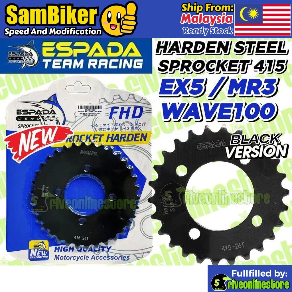 ESPADA 415 EX5 DREAM WAVE100 EX5 HP CLASS MR2 MR3 E BONUS FHD Sprocket ...