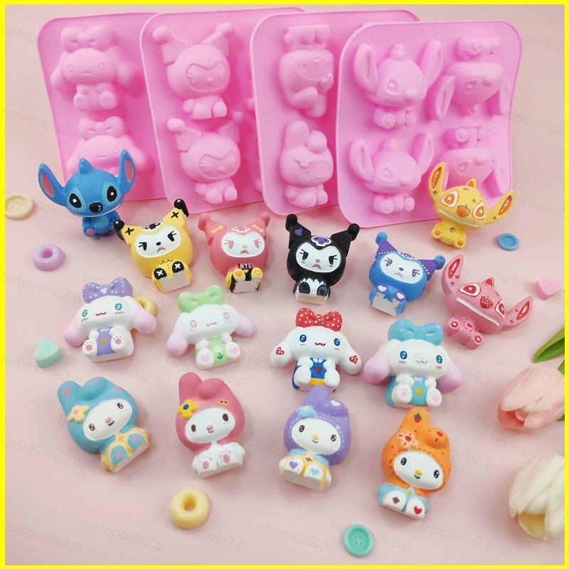 ST2 Sanrio Kuromi Stitch My Melody Cartoon Silicone Mold Chocolate ...
