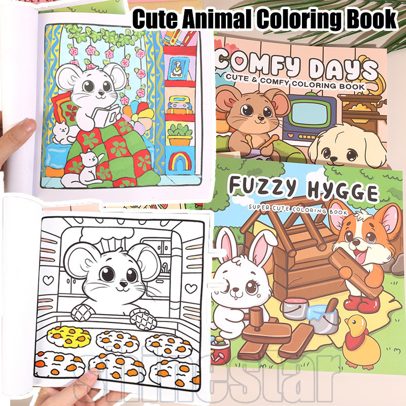 Cute Animal Coloring Books - Creative Graffiti Paper - Students ...
