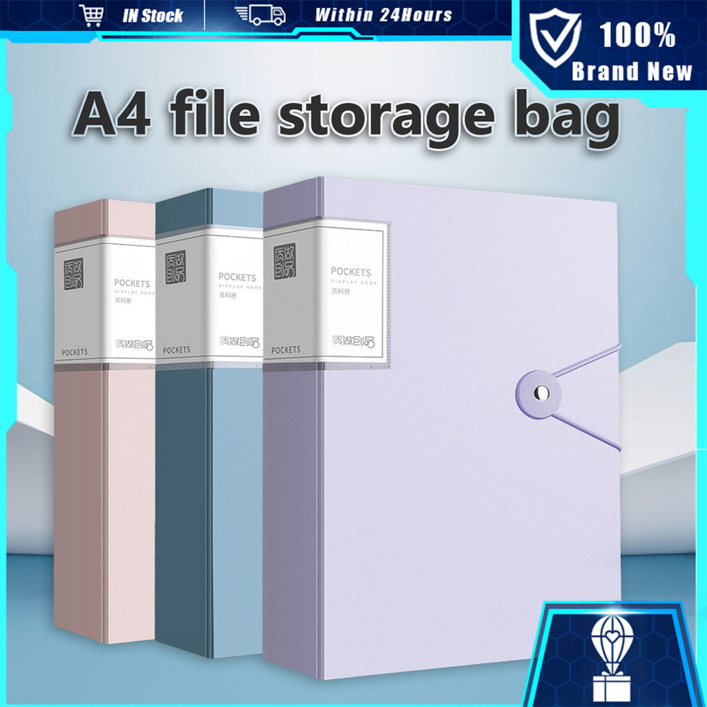 Transparent File Folder A4 Expanding Document Organizer Office School ...