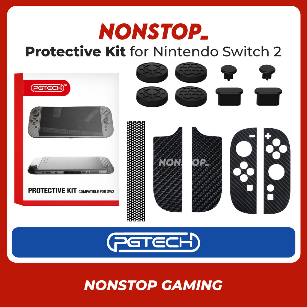 PGTECH Dustproof Plug Kit for Nintendo Switch 2 USB Cover + Thumb Grip + Mesh Filter GP-370 ...