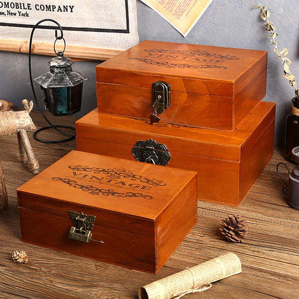 tabung kayu 5000 tabung kayu viral Retro Solid Wood Document Storage ...