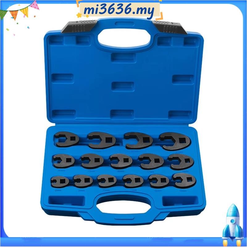 15pcs 8-24mm Crow Foot Open End Wrench 1/2 3/8 Inch Drive Spanner ...