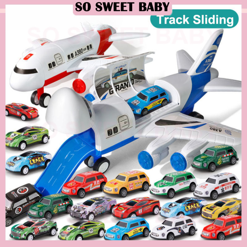 Kids Airplane Toys Large Inertial Deformable Track Sliding Aircraft ...