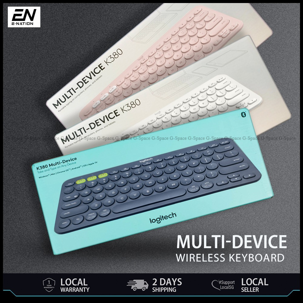 Logitech K380 Slim Multi-Device Bluetooth Keyboard + M350 Pebble Mouse ...