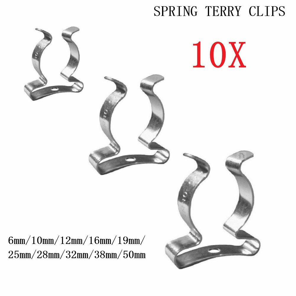 10PCS X TOOL SPRING TERRY CLIPS SNAP SHED CLOSED HEAVY DUTY WALL MOUNT ...