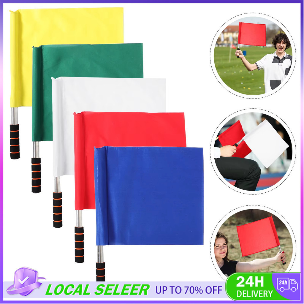 Traffic Safety Security Flag Red/Green/White Referee Flag/Signal Flag ...
