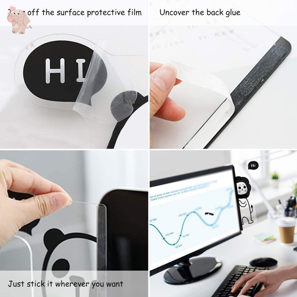 1PC Cartoon Acrylic Message Board Label Sticker PC Screen Computer ...