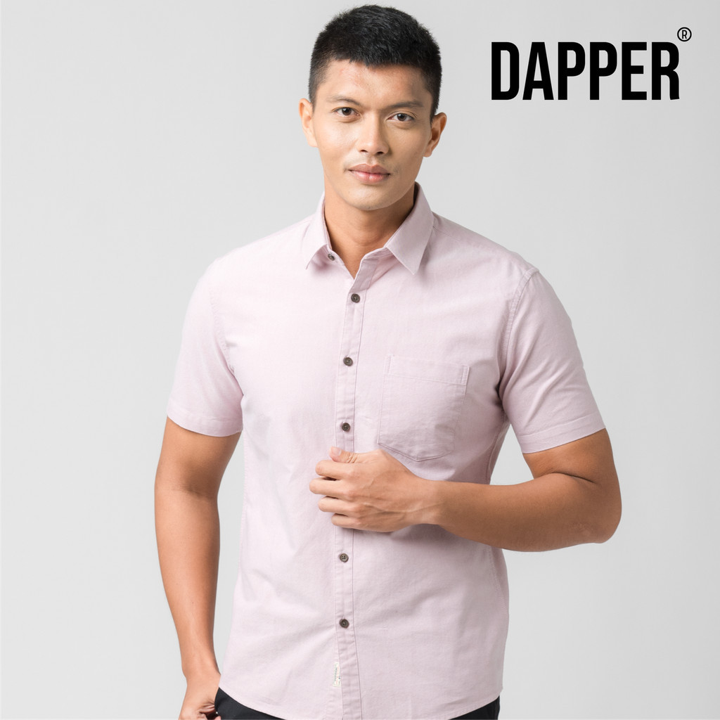 Dapper | Pink Collar Plain-Shirt 4605PD Plus Size Available S-3XL ...