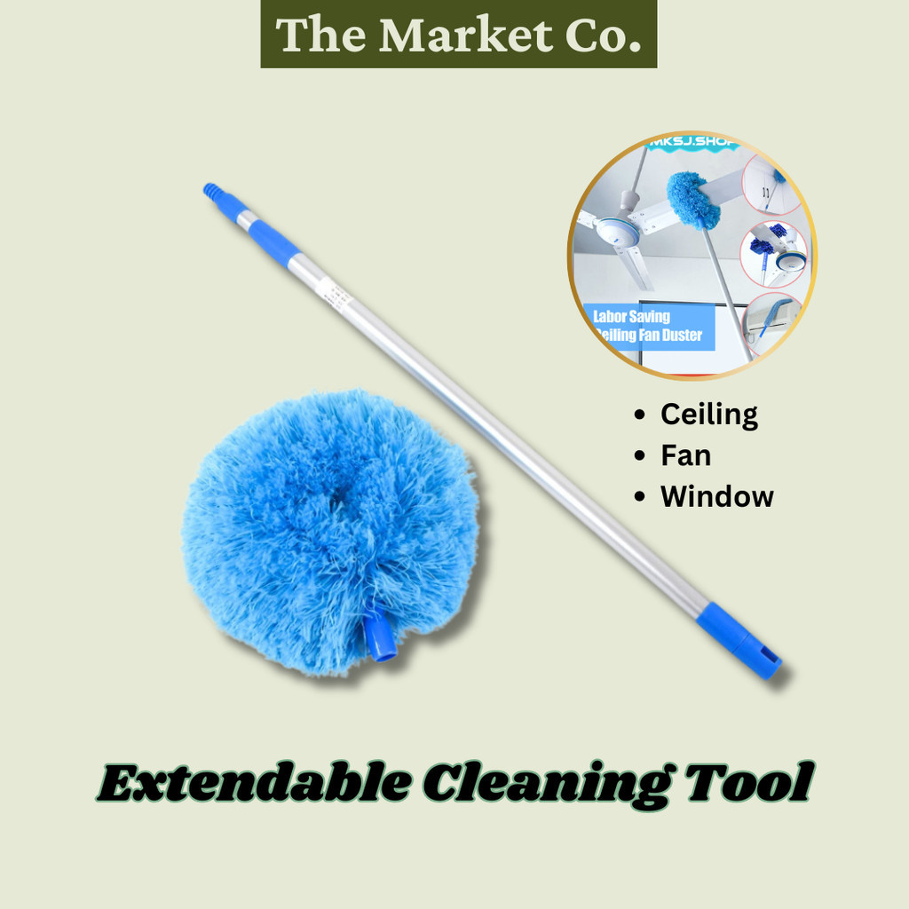 Extendable Ceiling Fan Cleaner Duster Microfiber Washable Mop Broom ...