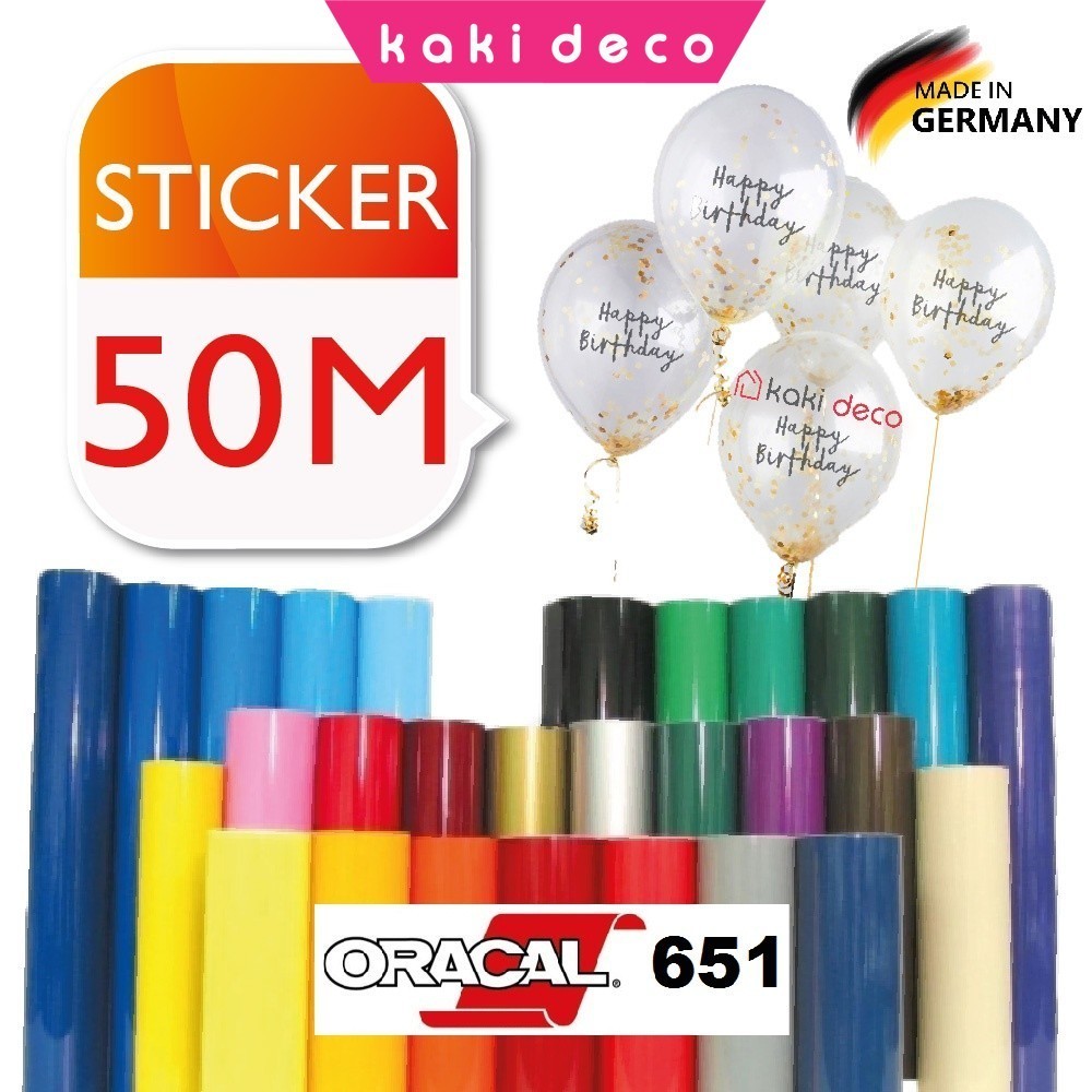 KakiDeco🔥50m🔥 Oracal 651 & FACTORY 1ft x 50m Cutting Sticker Loose ...