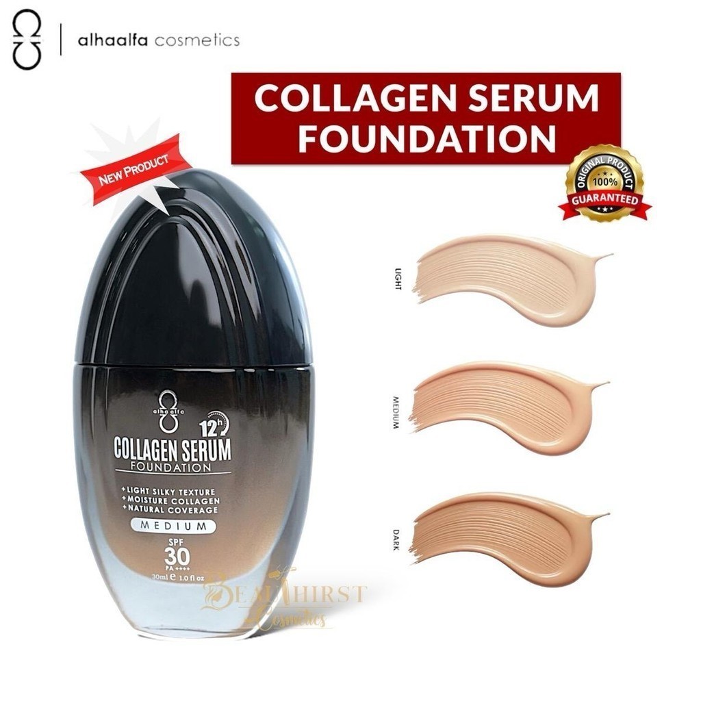 ALHA ALFA COLLAGEN SERUM FOUNDATION Light Silky texture ,moisture ...