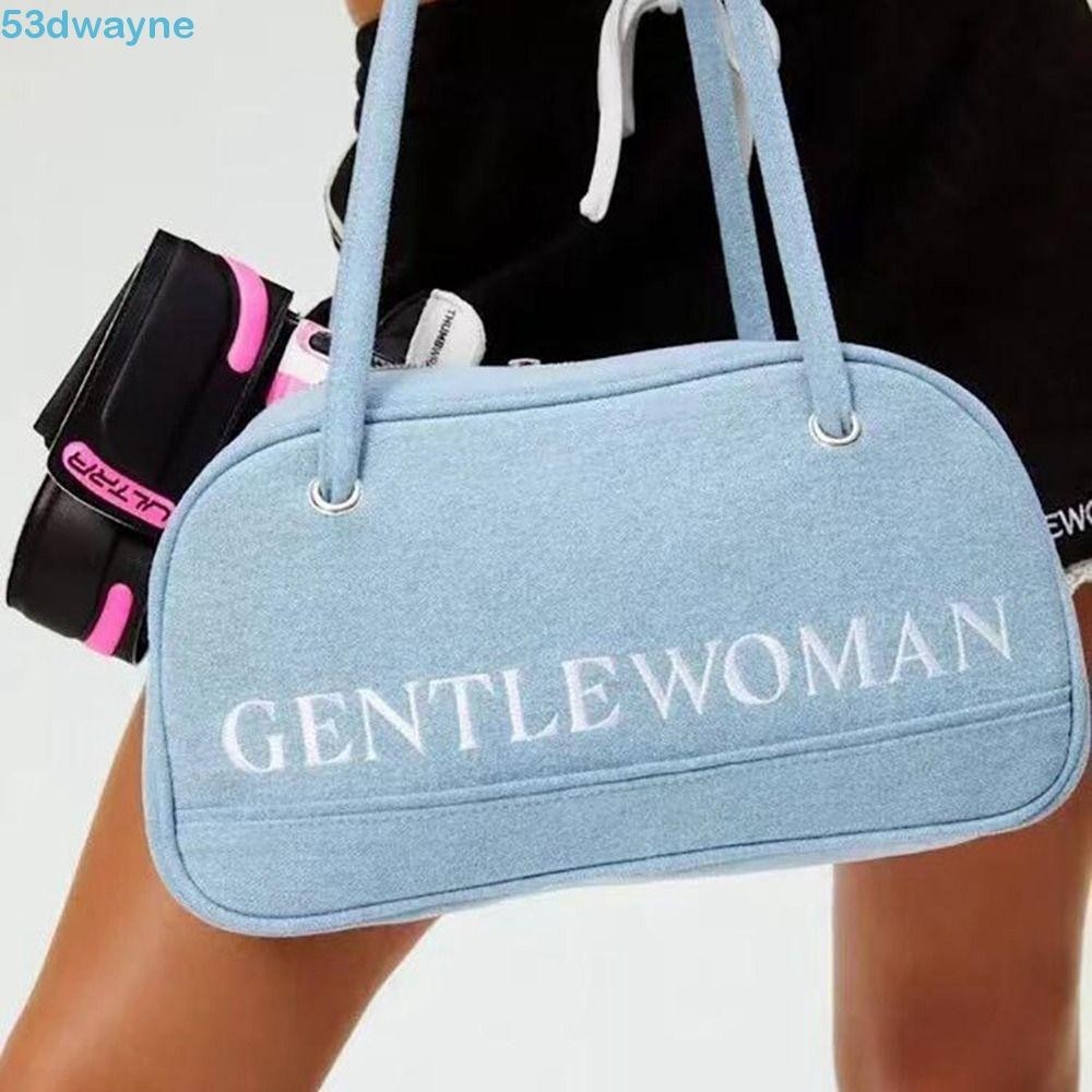 DWAYNE Embroidery Letter Shoulder Bag, Thai Handbag Gentlewoman Canvas ...