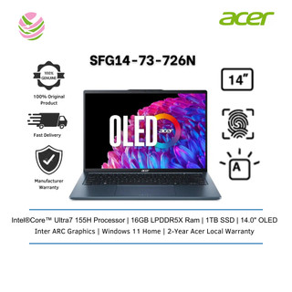 Acer LAPTOP Swift Go 14 SFG14-73-726N/7331 14" Laptop (Intel® Core™ CU7 ...