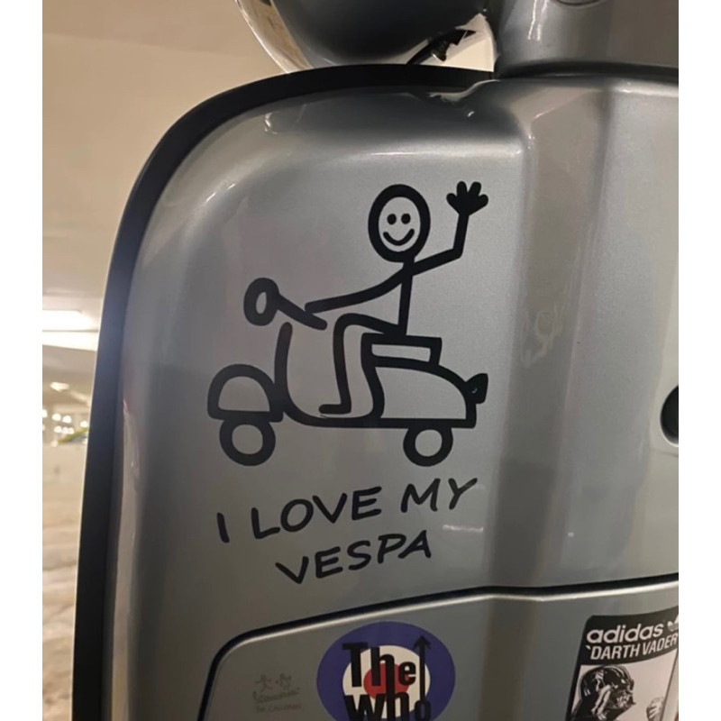 Sticker I Love My Vespa Cutting Sticker Decal Vespa Unique Motorcycle ...