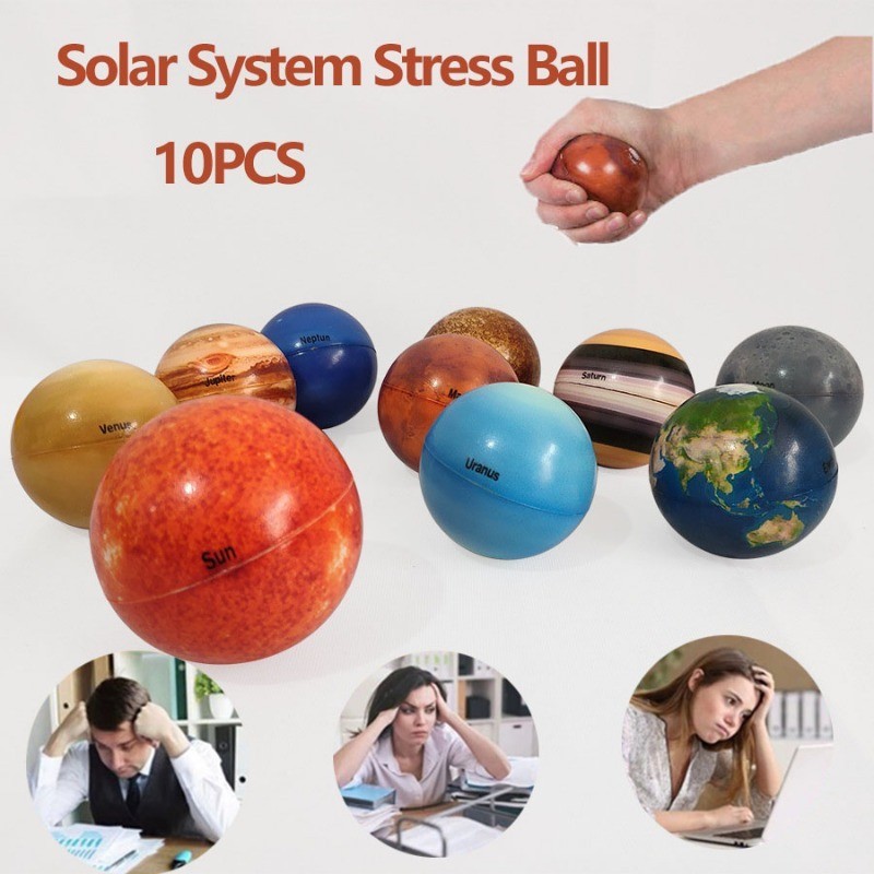 6.3cm Solar System Stress Ball Planets Pattern Classroom Solar System ...