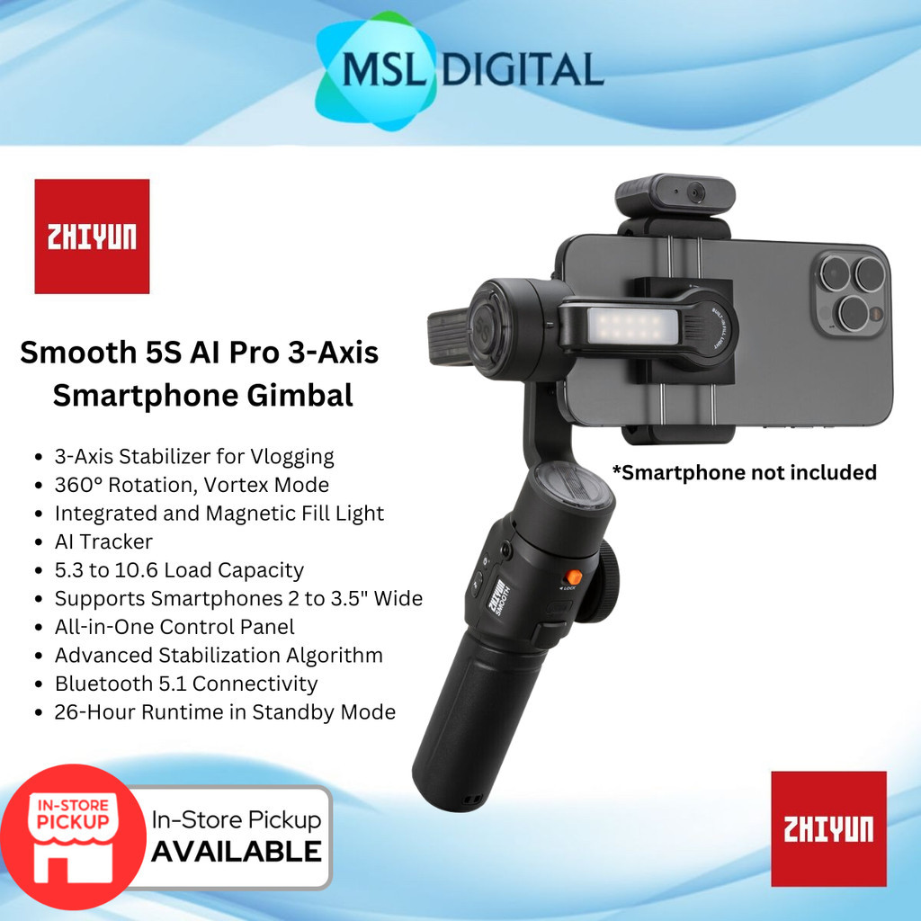Zhiyun Smooth 5S AI Pro 3-Axis Smartphone Gimbal | Shopee Malaysia