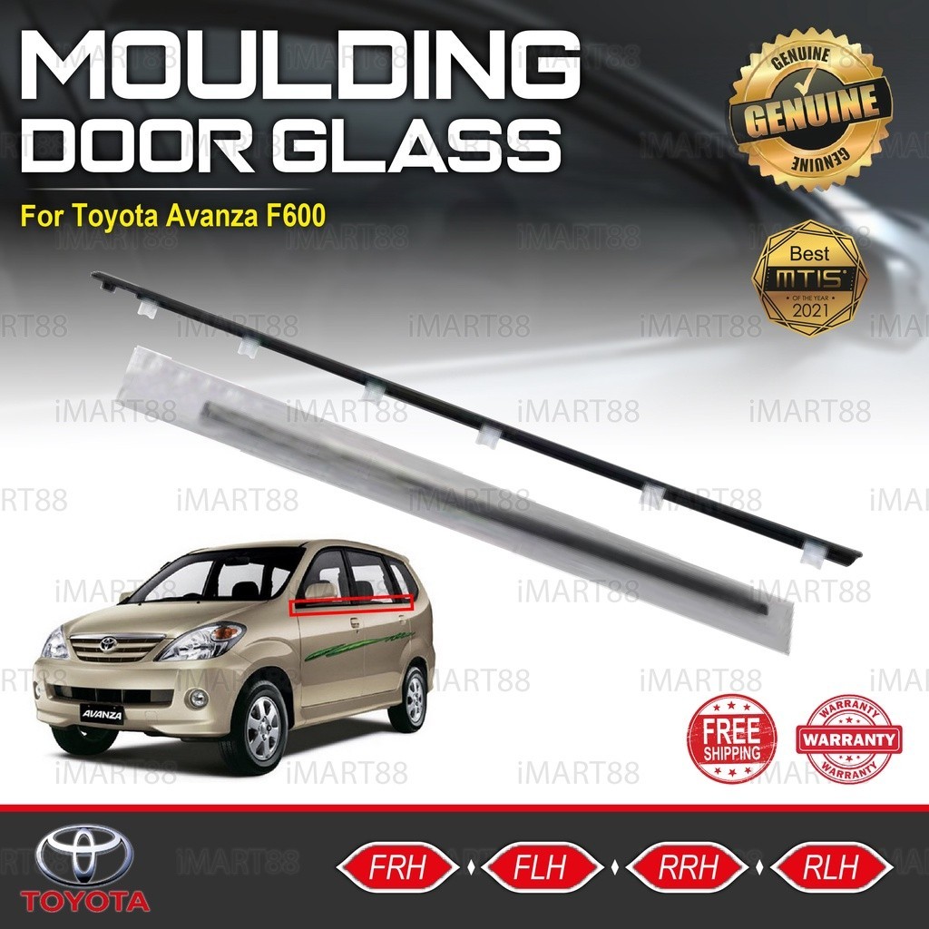 MTIS TOYOTA AVANZA F600 GLASS DOOR MOULDING 2003-2011 SEAL RUBBER OUTER ...