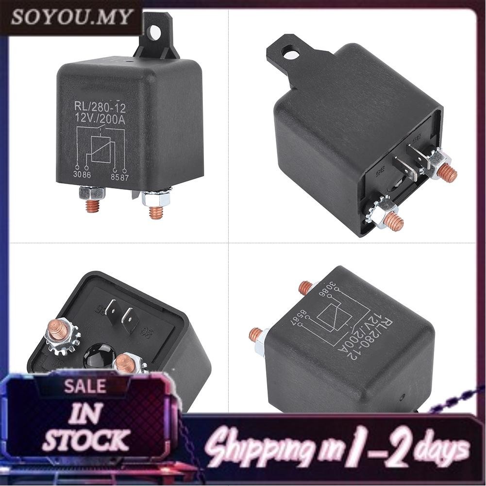 Soyoung WM686 Car Starter Relay 12V 4-Pin On/Off Heavy Duty RL180 200A ...