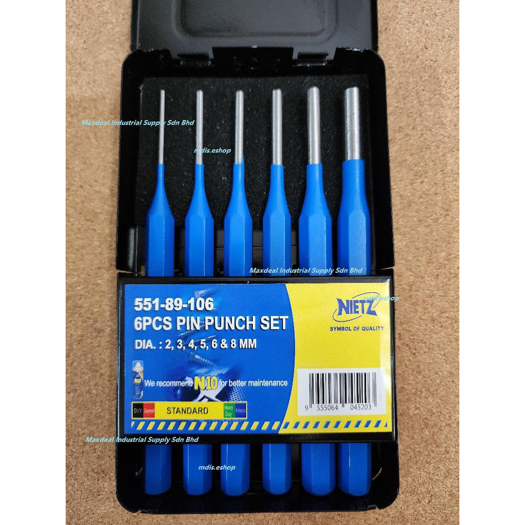 Quality NIETZ 551-89-106 6pcs Pinch Punch Set / Striking Tools | Shopee ...