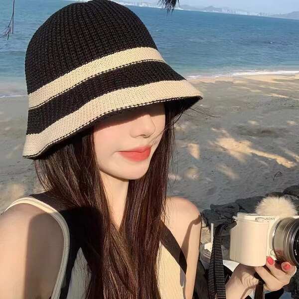 topi perempuan topi pantai Topi nelayan wanita musim panas Jepun ...