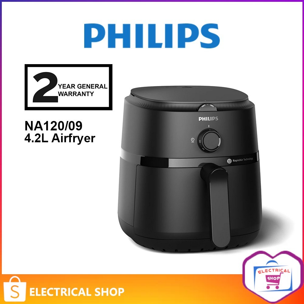Philips 4.2L 1000 series NA120 Airfryer NA120/09 1500W (Black) | Shopee ...