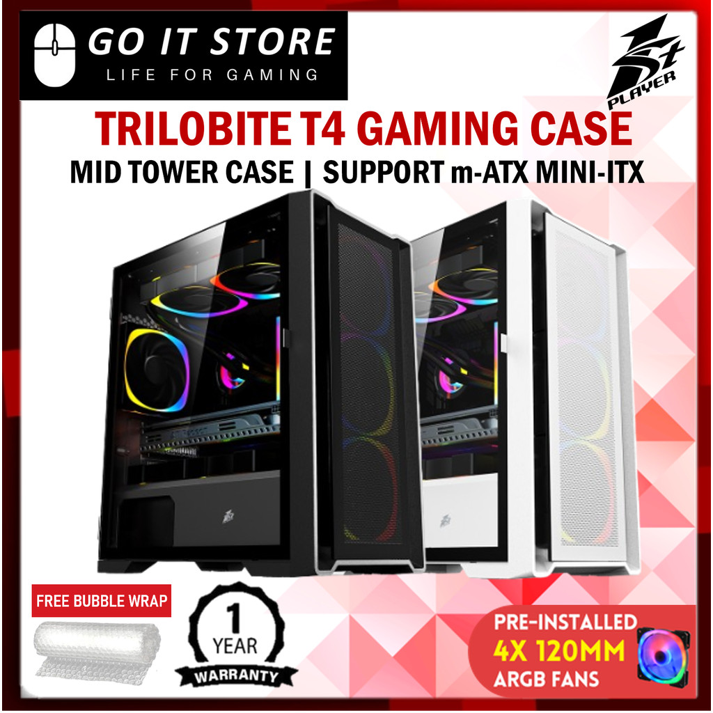 1st Player TRILOBITE T4 Mid Tower Case Gaming Case Chassis Casing PC ...