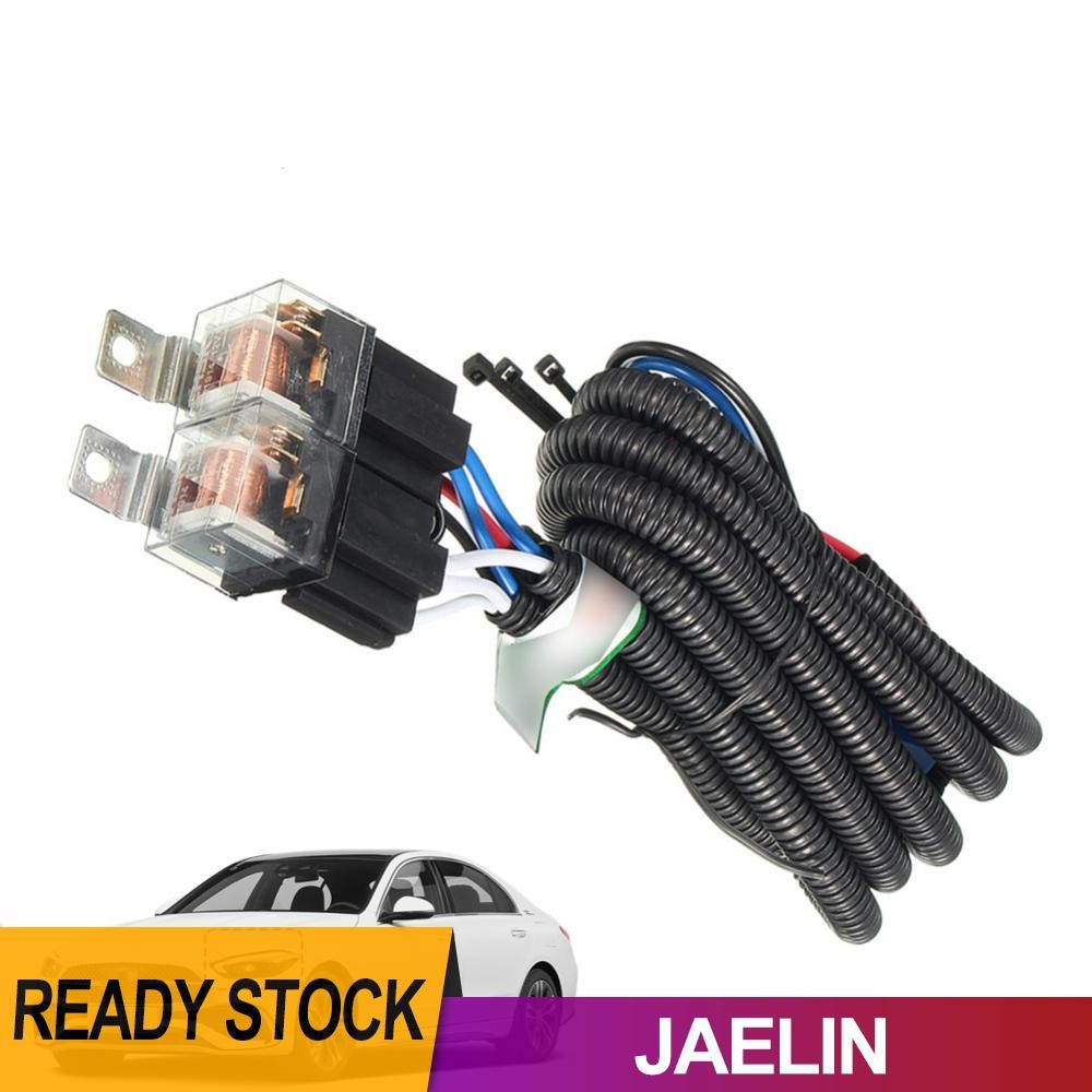 H4 Light Bulb Socket Plug Kit Car LED Headlight Relay Wiring Harness ...