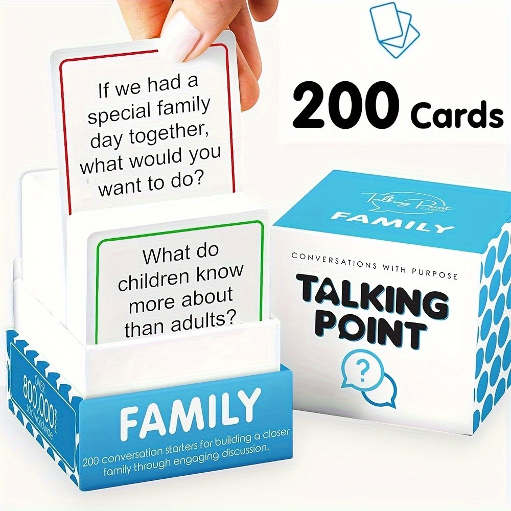 200 Family Conversation Cards English Puzzle Cards - Put Down Your ...