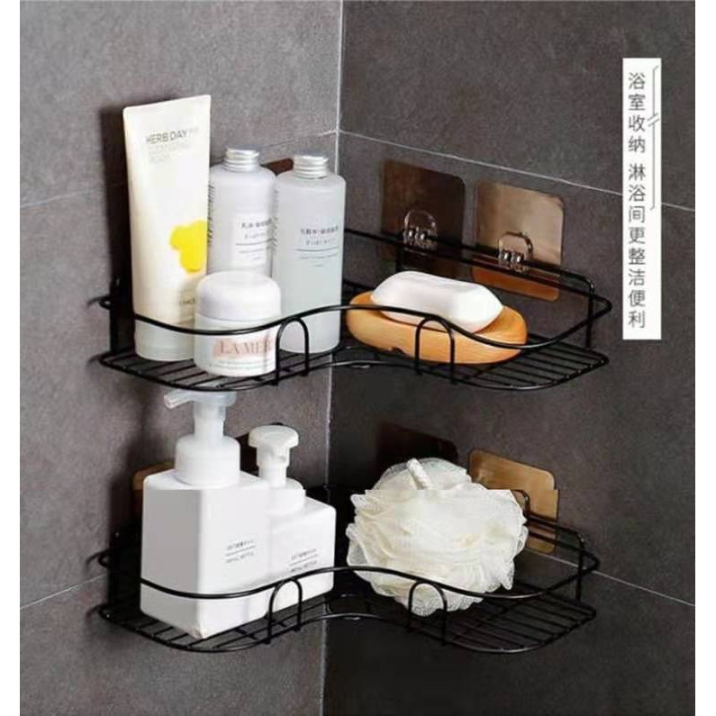 3 Pcs Bathroom Corner Storage Rack Kitchen Toilet Sink Wall Household ...