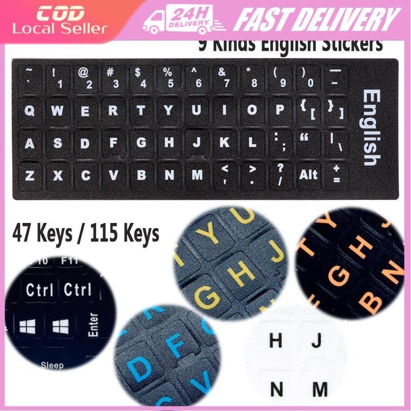 Practical Replaceable PVC Keyboard Font Replacement Sticker English ...