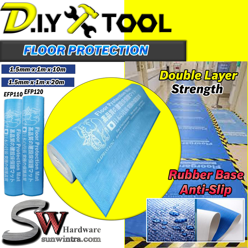 1.5mm & 3mm #ANTI SLIP FLOOR PROTECTION FLOOR MAT #FLOORGARD #PELAPIS ...