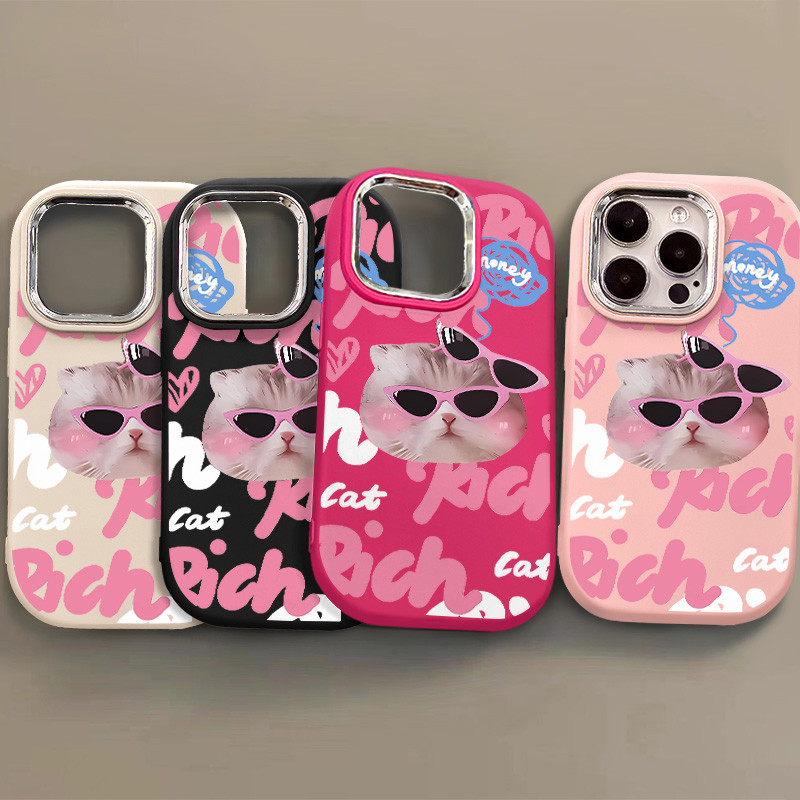 Cute Cat Case Compatible for IPhone 14 15 16 Pro Max 13 12 11 Plus XS X ...