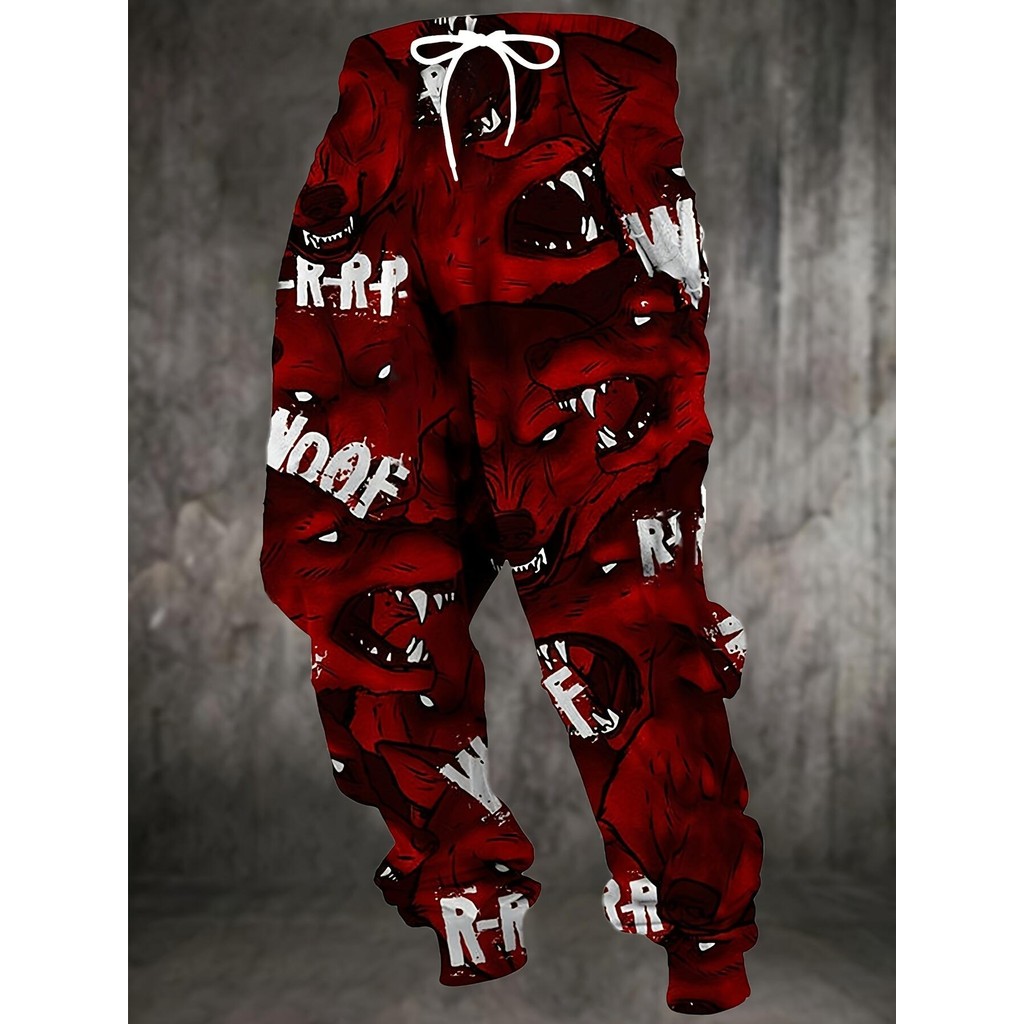 Trend men's new fall 3D printed high-quality digital fashion pants ...