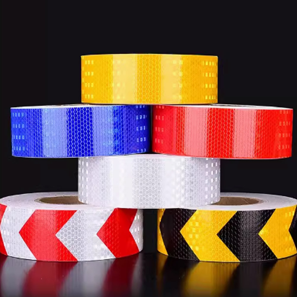 16.4ftx0.16ft Arrow Reflective Tape Car Sticker Safety Warning Mark ...