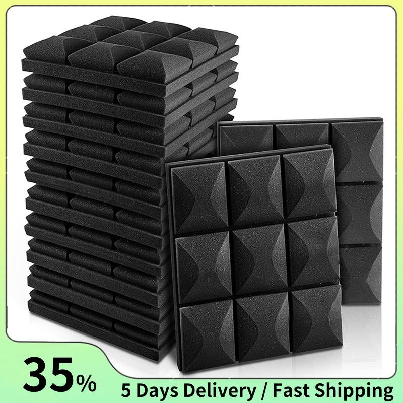 12 PCS Acoustic Foam Panels, Soundproofing Insulation Foam, 30x30cm ...