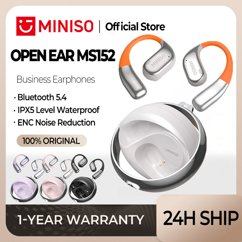 MINISO MS152 Sport Earphone Bluetooth 5.4 Open Earphone Wireless Earbuds With Mic IPX5 ...