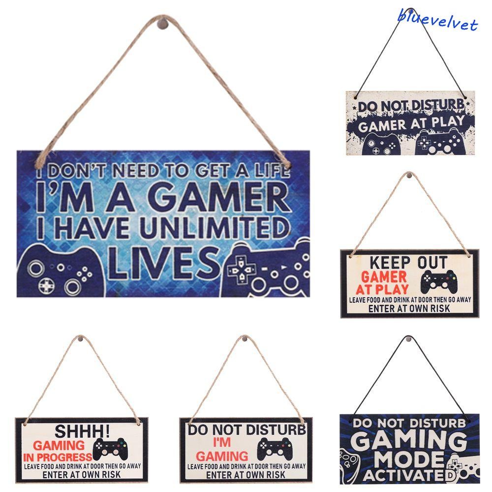 BLUEVELVET Gaming Room Sign Wood 1PC Gamer Gifts Gaming Room Door At ...